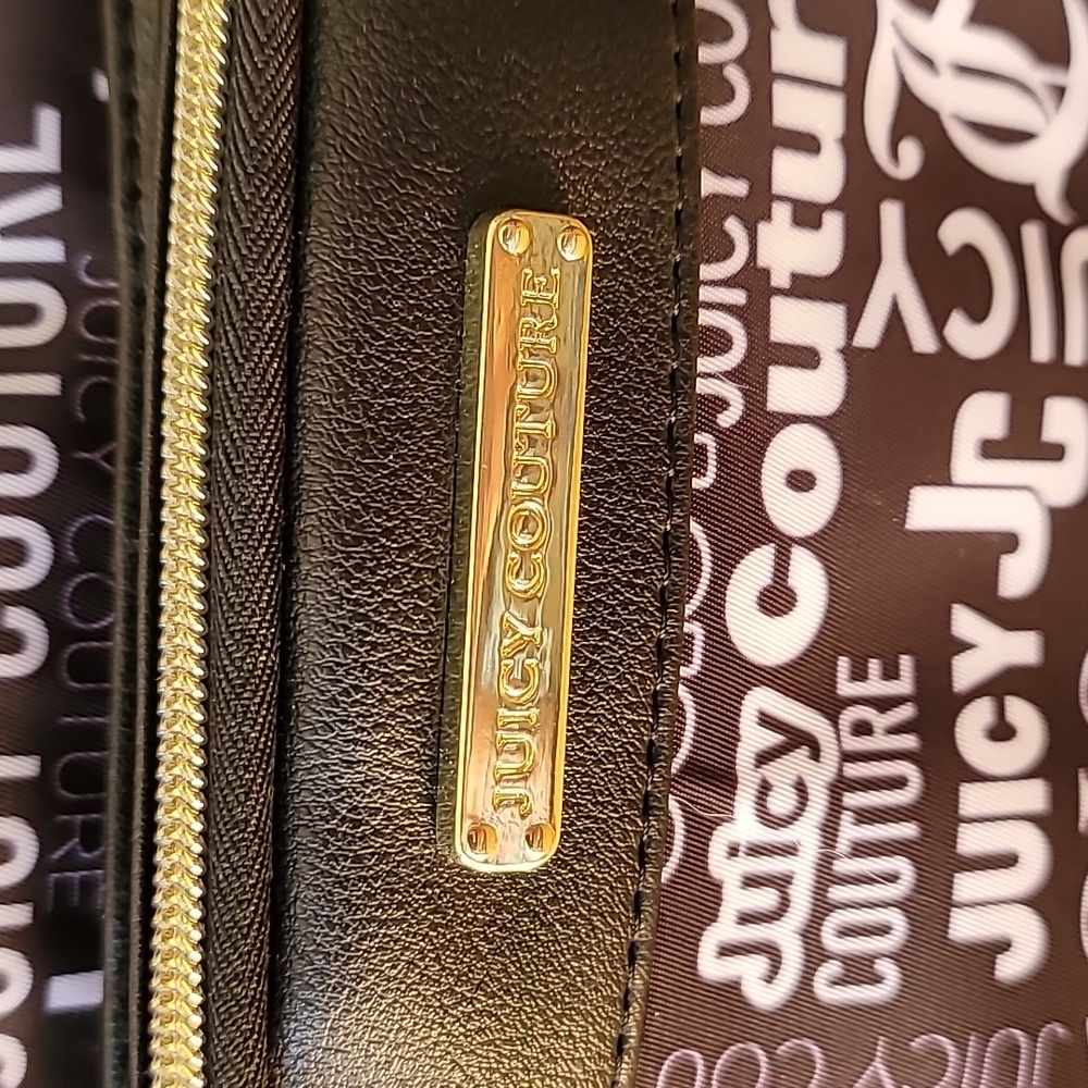 Juicy Couture Backpack Black & White Signature Logo - Gem